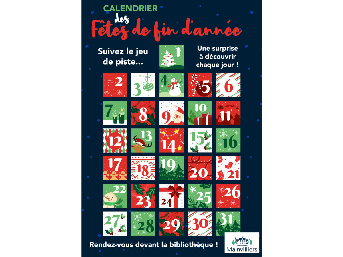 Calendrier fêtes de fin d'année - Site de la mairie
